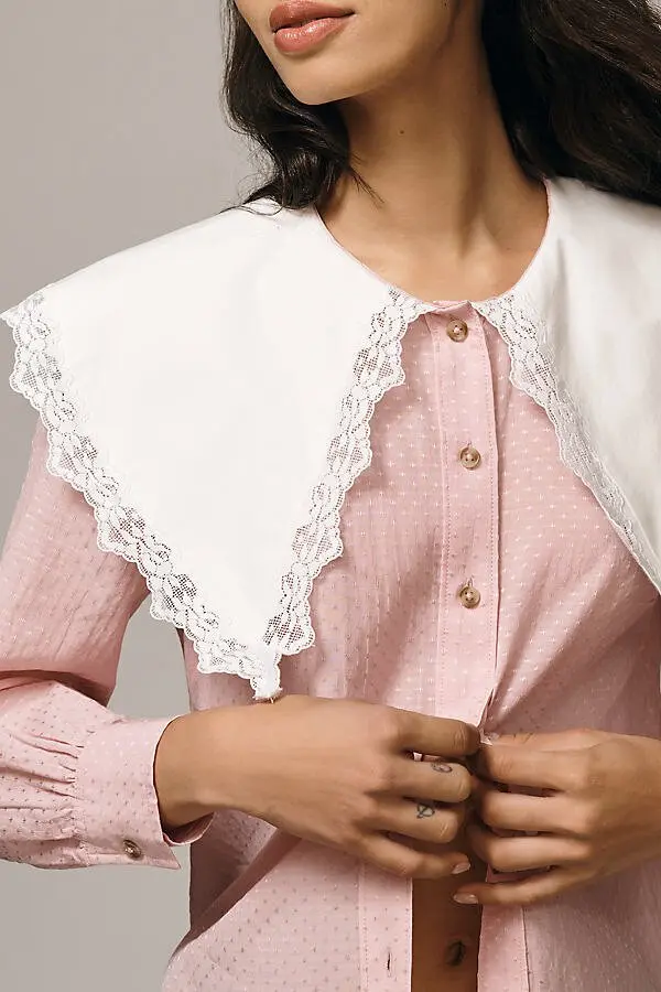 Anthropologie Oversized Collar Blouse