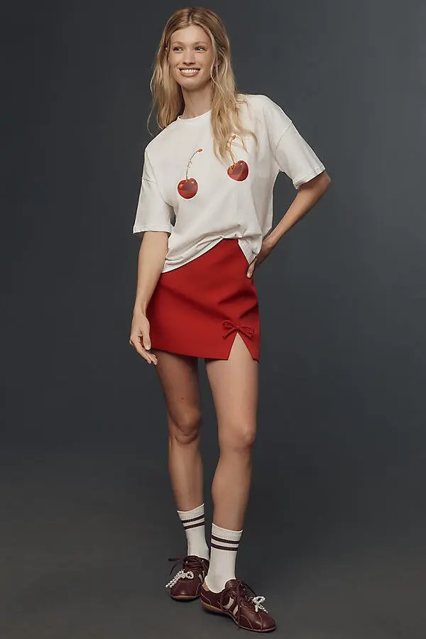 NEVER FULLY DRESSED Cherry Graphic T-shirt - Cherries