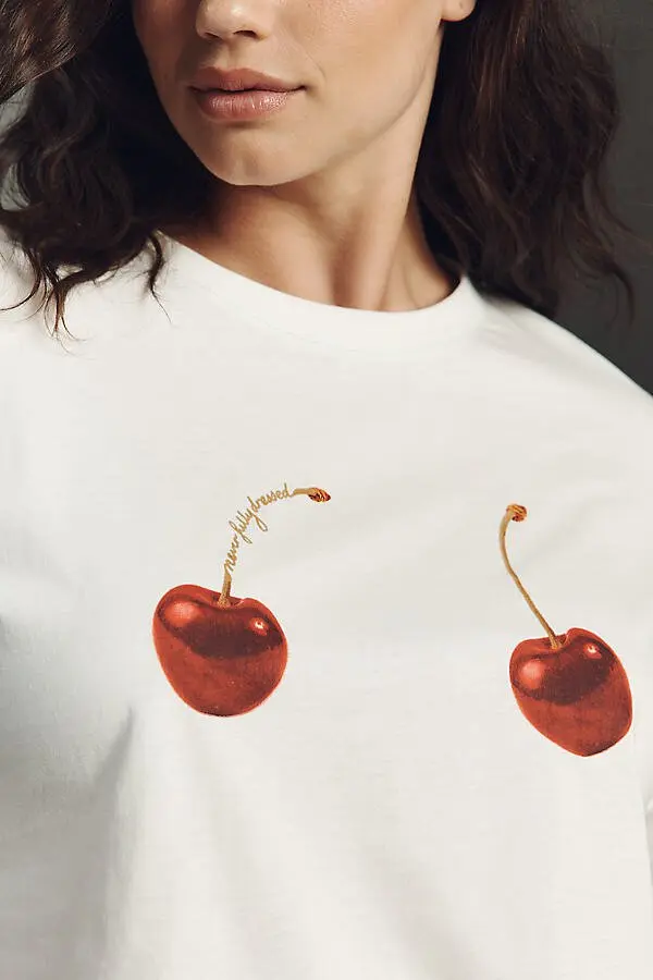 NEVER FULLY DRESSED Cherry Graphic T-shirt - Cherries