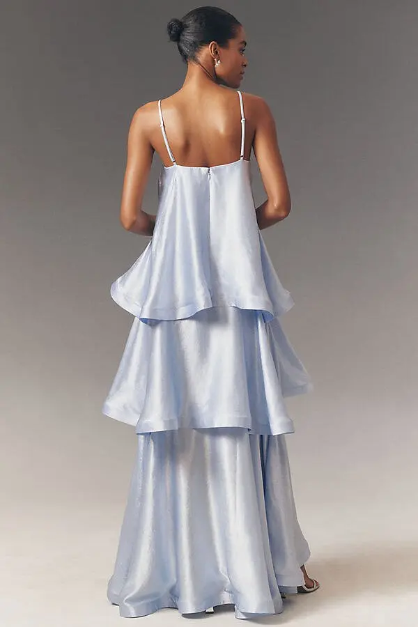 ELLIATT Tilly Tiered Maxi Dress - Light Blue