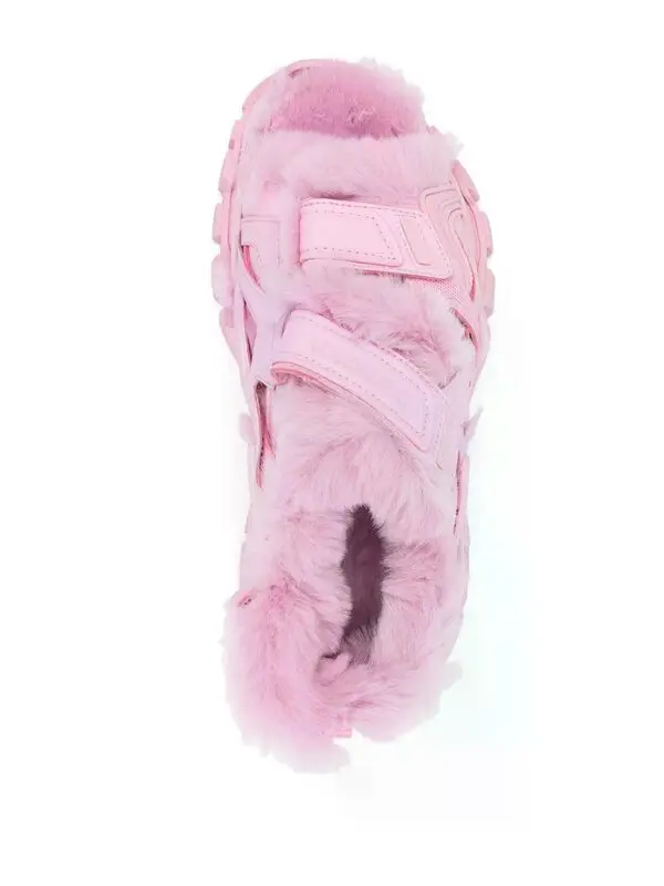 Balenciaga Faux-fur Track Sandals