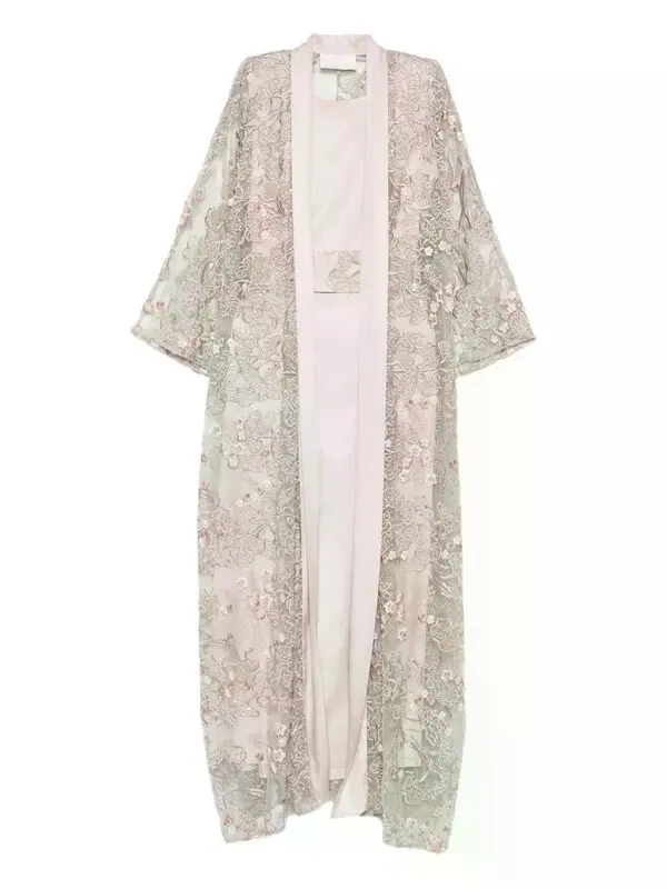 REEM AL DHAHERI Embroidered Cape Kaftan Set
