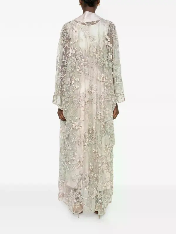REEM AL DHAHERI Embroidered Cape Kaftan Set
