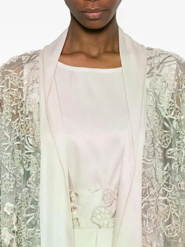 REEM AL DHAHERI Embroidered Cape Kaftan Set