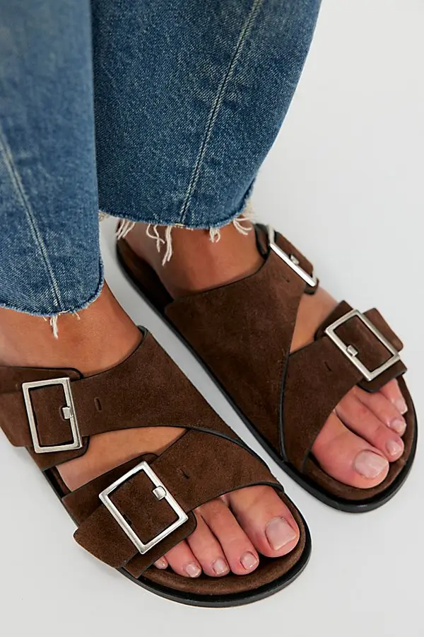 ALOHAS Alba Footbed Sandals - Brown