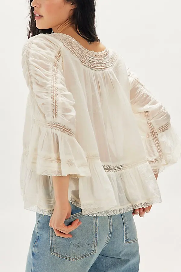 Free People She's A Romantic Blouse