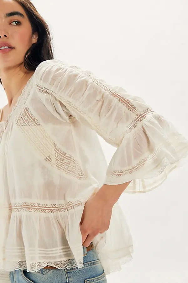 Free People She's A Romantic Blouse