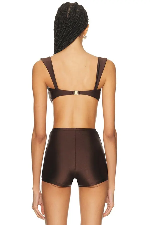 SHANI SHEMER Aster Bikini Top - Espresso