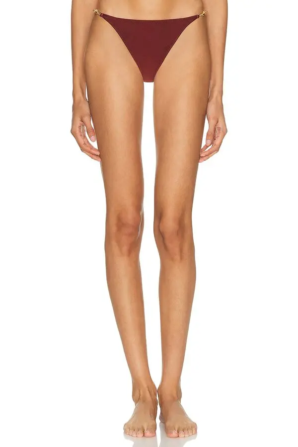 SHANI SHEMER Tryo Bikini Bottom - Burgundy