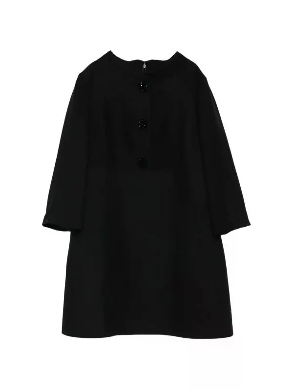 Valentino Garavani Crepe Mini Dress With Button Detailing