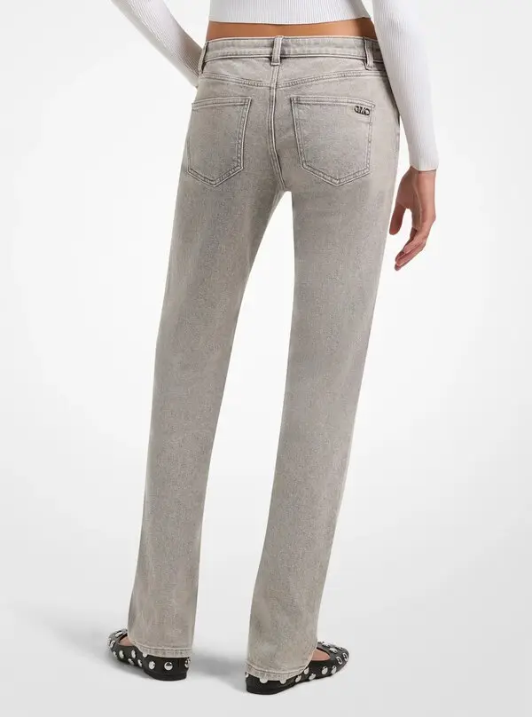 Michael Kors Stretch Denim Cigarette Jeans - Grey