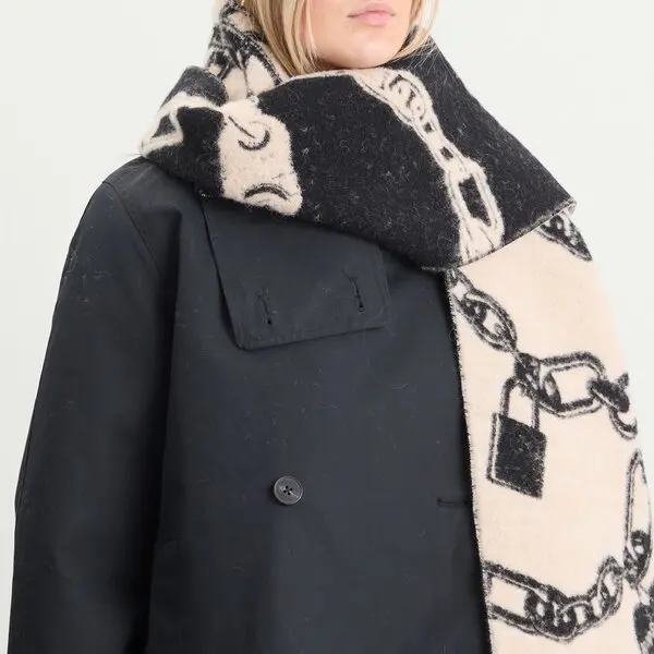 Acne Studios Vilma Chain Scarf - Beige/black
