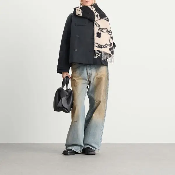 Acne Studios Vilma Chain Scarf - Beige/black