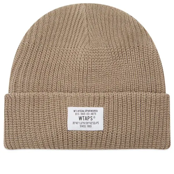 WTAPS Sgt Label Beanie - Greige