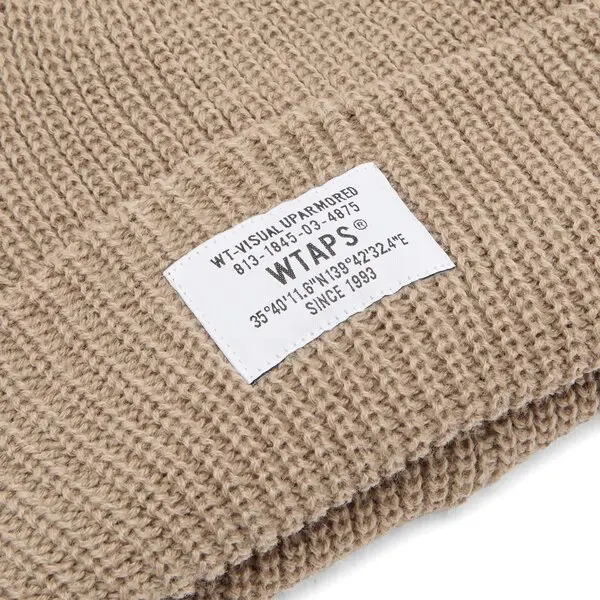 WTAPS Sgt Label Beanie - Greige