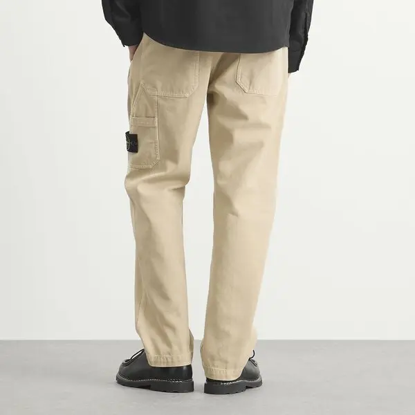 Stone Island Panama Cotton Work Pants - Desert