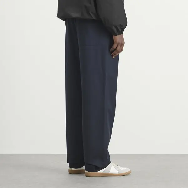 Dries Van Noten Cotton Wool Wide Leg Trouser