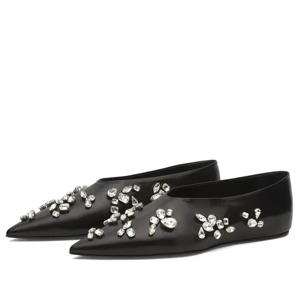 JIL SANDER Embellished Ballerina - Black