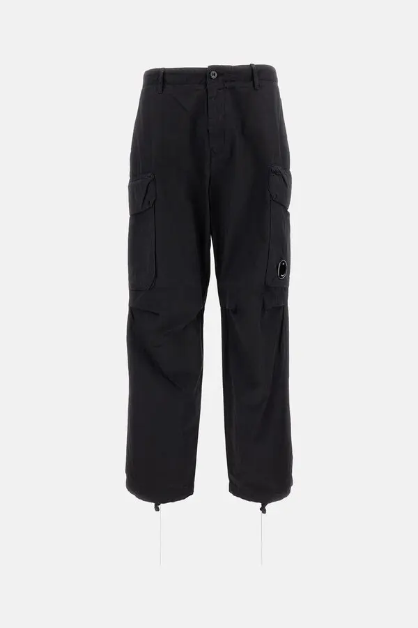C.P. COMPANY Boxy Fit Cargo Pants - Black