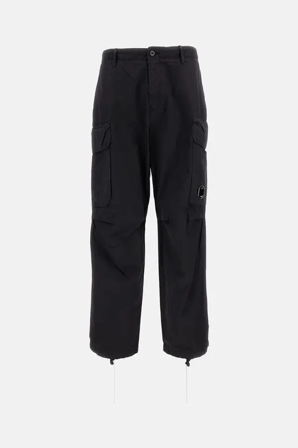 C.P. COMPANY Boxy Fit Cargo Pants - Black