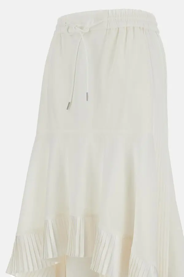 Sacai Cotton Poplin Midi Skirt