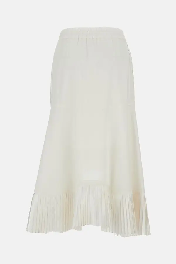 Sacai Cotton Poplin Midi Skirt