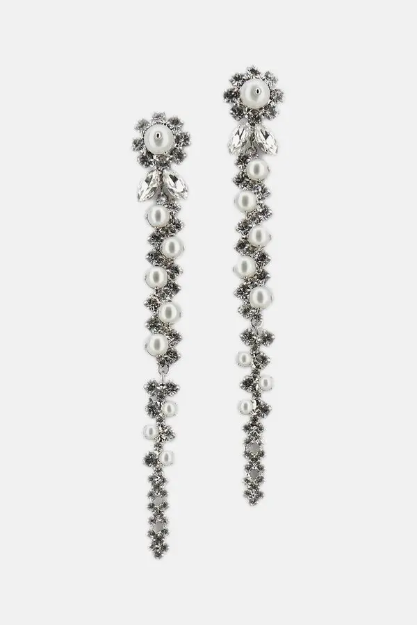 Simone Rocha Drop Effect Earrings - Silver
