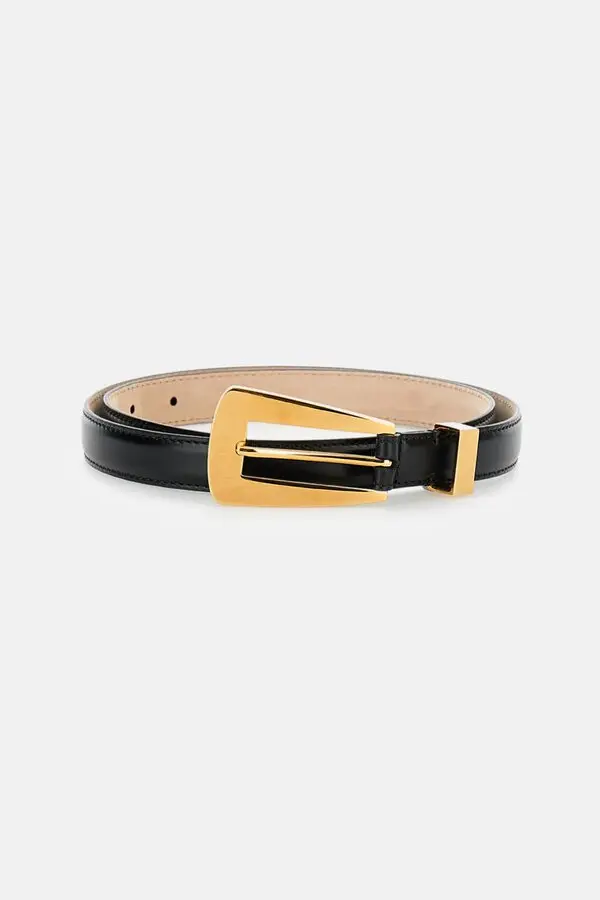 Khaite Lucca Leather Belt - Black