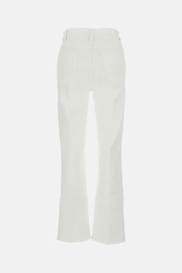 MOTHER The Hustler Ankle Fray Jeans - Bianco