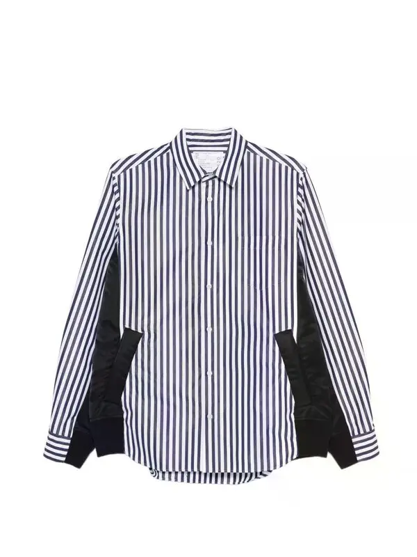 Sacai Striped-pattern Panelled Shirt