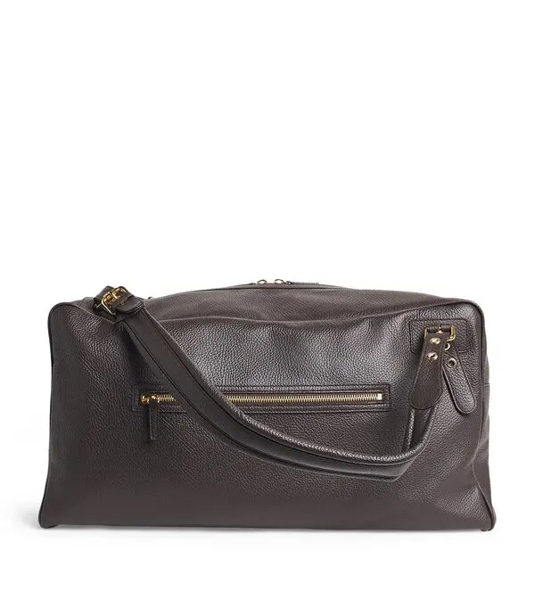 Eleventy Leather Duffle Bag - Brown