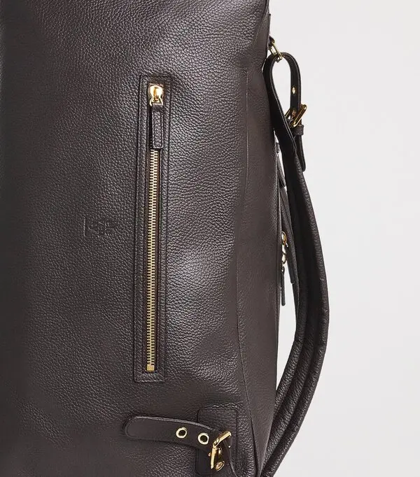 Eleventy Leather Duffle Bag