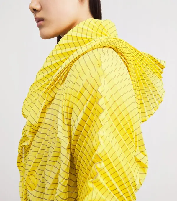 Issey Miyake Hand Pleats Stripe Coat