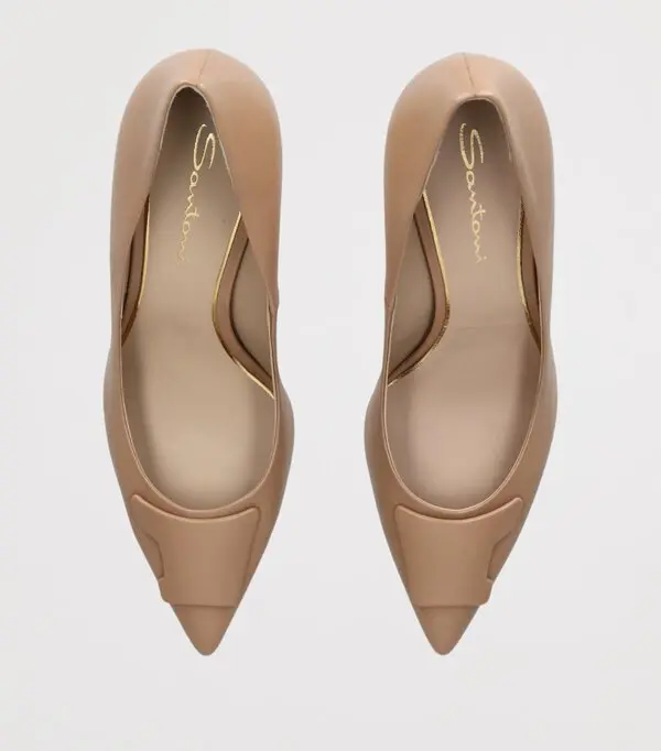 Santoni Leather Sibille Pumps - Brown