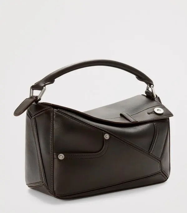 Loewe Small Calfskin Puzzle Panta Top-handle Bag - Brown