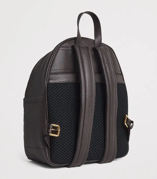 Eleventy Grained Leather Backpack