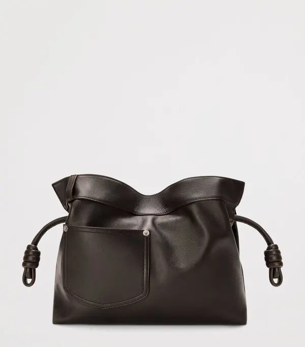 Loewe Medium Calfskin Flamenco Panta Clutch Bag - Brown