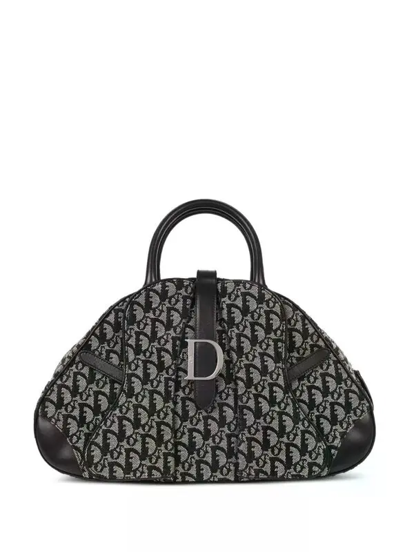 Dior 2002 Trotter Saddle Tote - Black