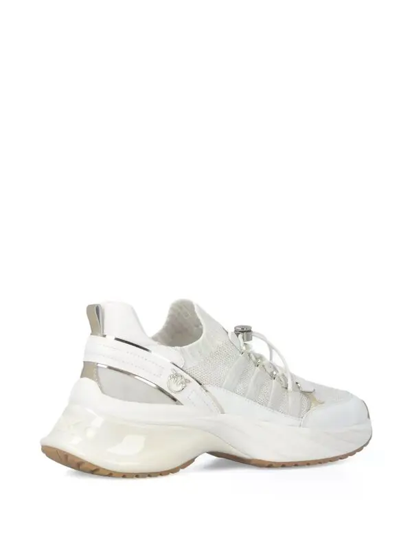 Pinko Knit Sneakers With Laces And Drawstring Cord Lock - White