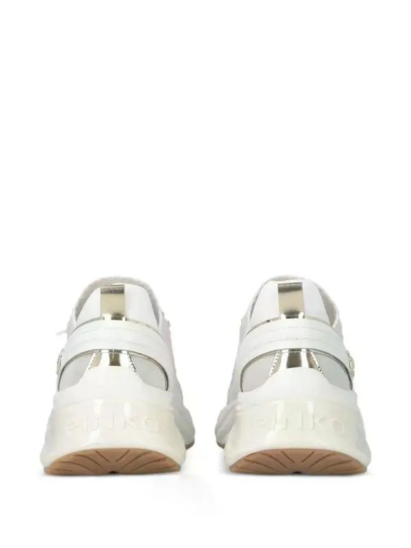 Pinko Knit Sneakers With Laces And Drawstring Cord Lock - White