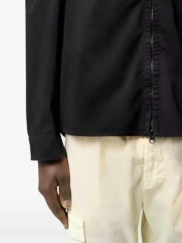 Stone Island Zip-up Overshirt - Black