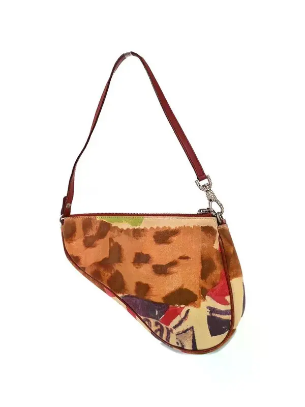Dior 2003 Print Saddle Bag - Neutrals