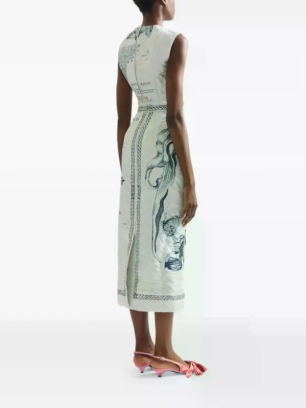 Erdem Floral-print Sleeveless Satin Top