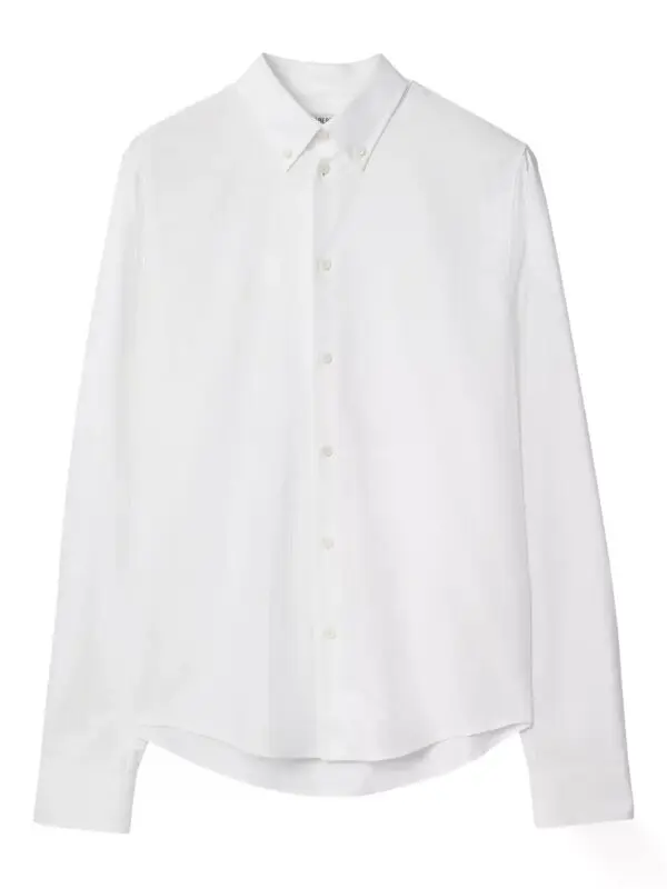Burberry Equestrian-knight Detail Oxford Shirt - White