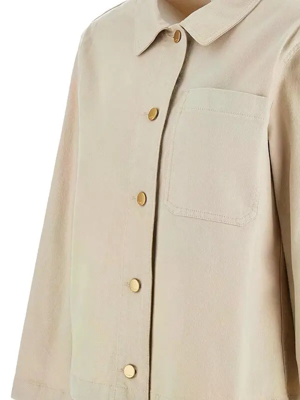 Max Mara Button Pocket Cotton Jacket - Neutrals