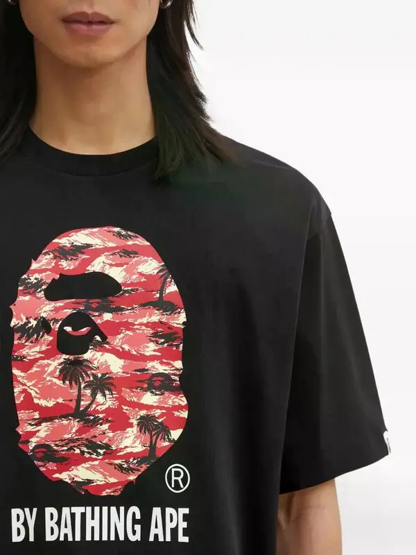 A BATHING APE Graphic-print Crew-neck T-shirt - Black