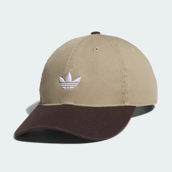 Adidas Relaxed Trefoil Strapback Cap - Blanch Cargo / Aurora Coffee / White