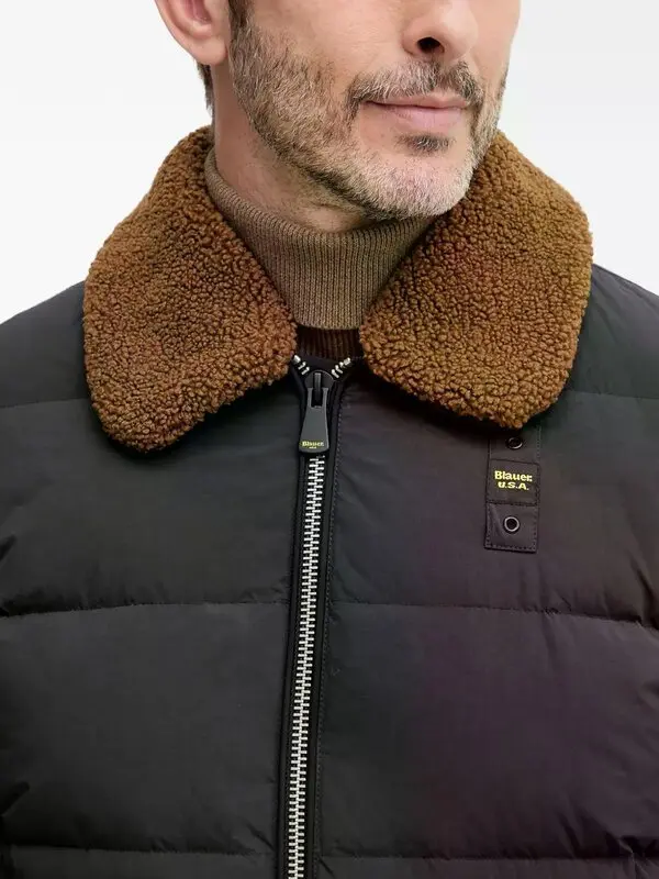 BLAUER. Teddy-collar Padded Jacket