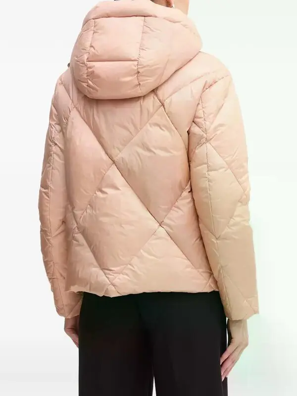 BLAUER. Hooded Quilted Jacket - Pink