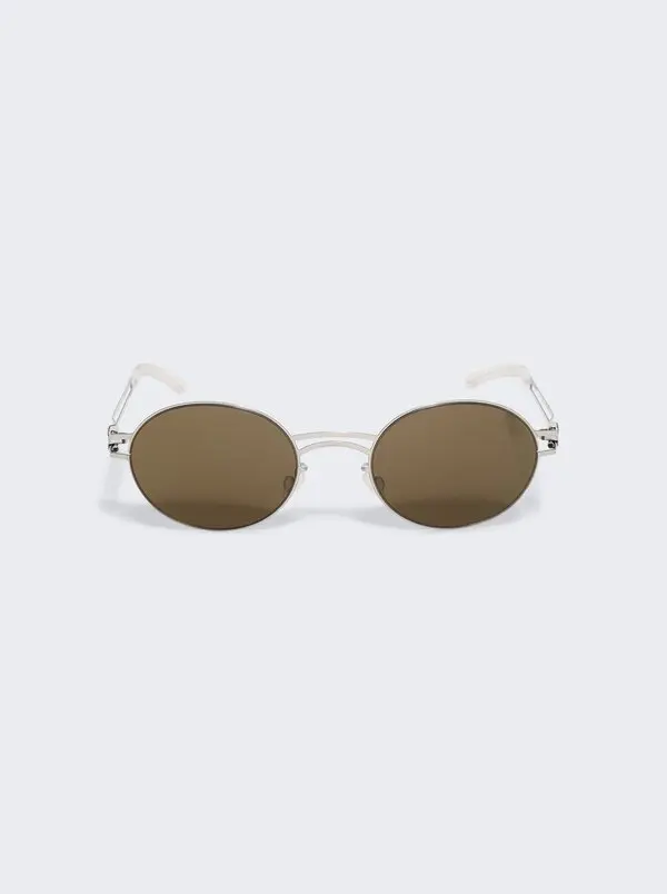 Mykita Dada Oval Sunglasses - Silver